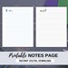 Printable Notes Page | Notes Printable | Notepaper | Letter, A4, A5 ...