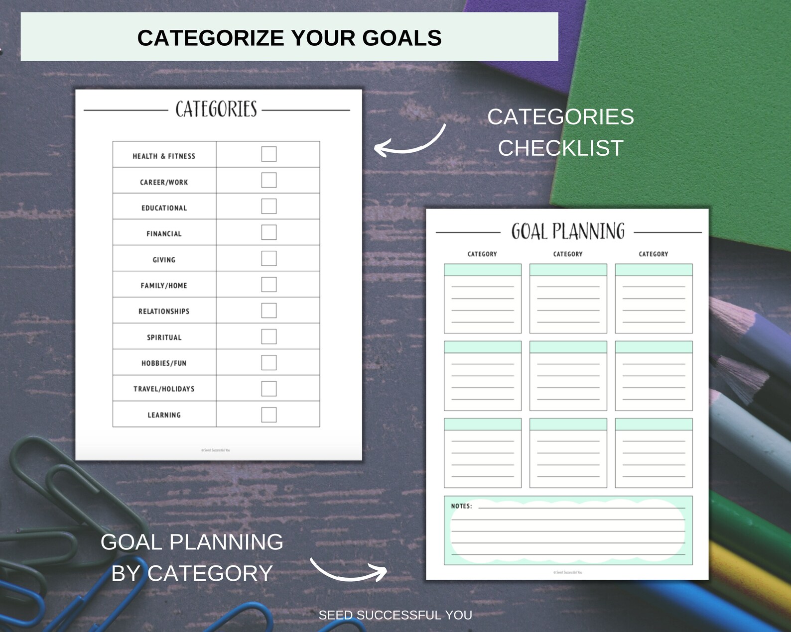 Goal Planner Printable 2020 Goal Setting Goals Journal - Etsy