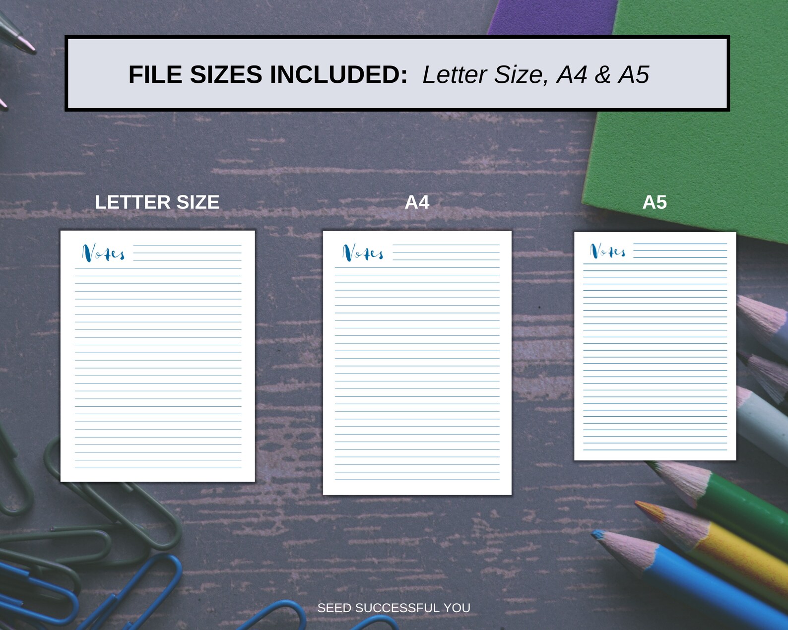 Printable Notes Page Notes Printable Notepaper Letter - Etsy