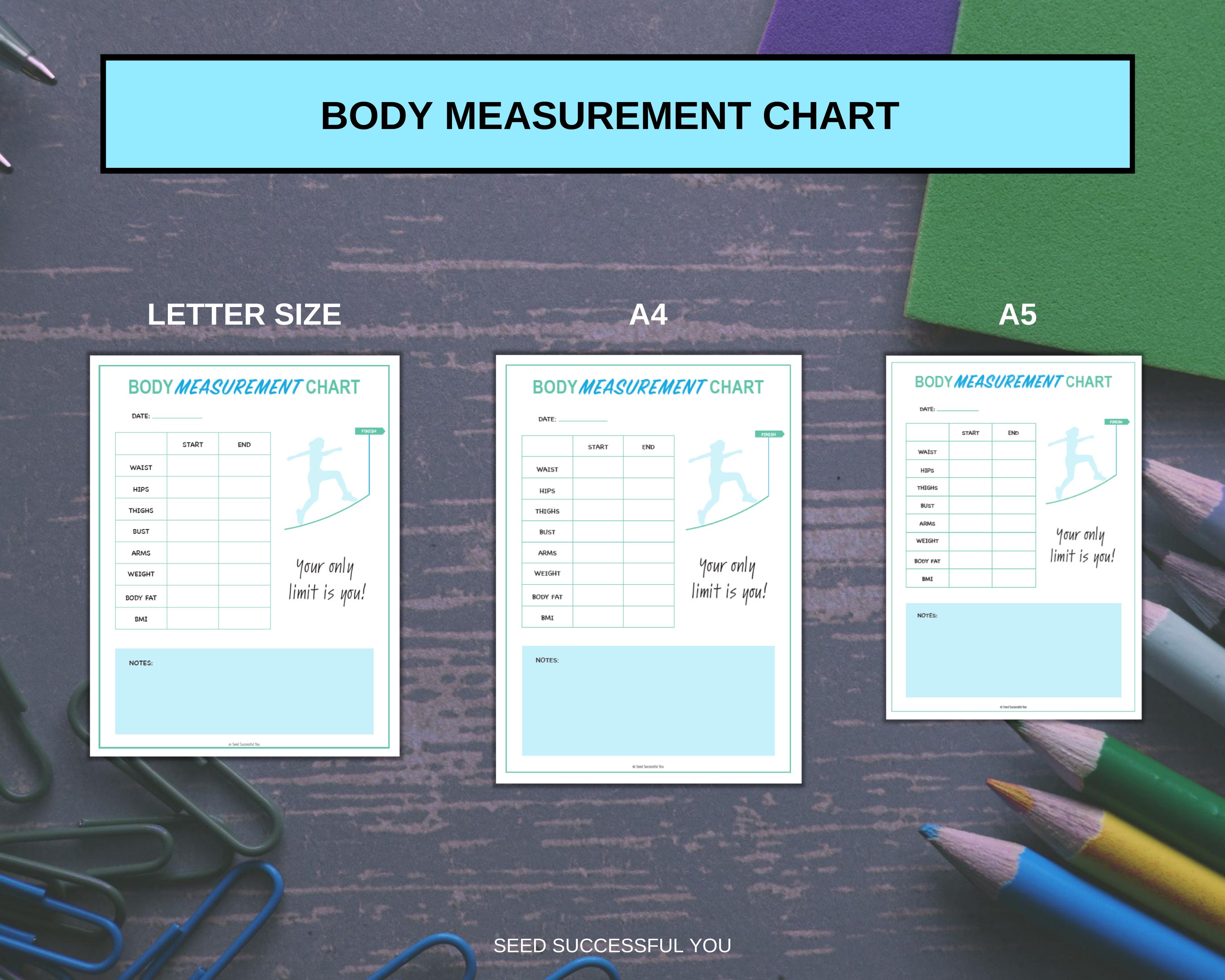 Printable Fitness Planner Fitness Journal Workout Planner | Etsy