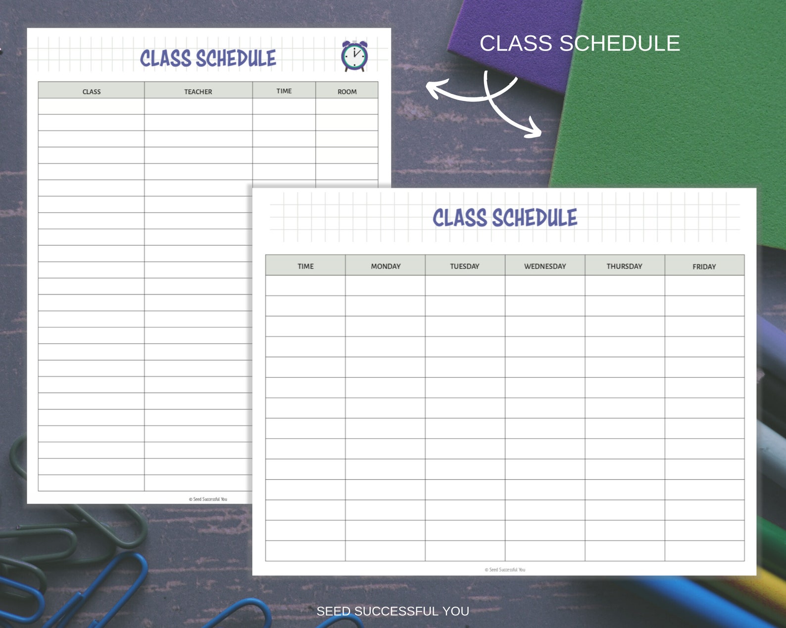 Student Planner Printables | Back to School Printables | Instant ...