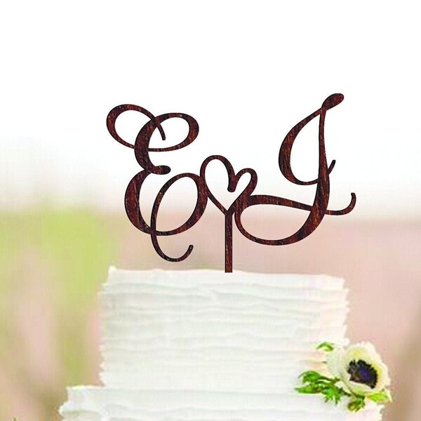 Initial Cake Topper - Etsy