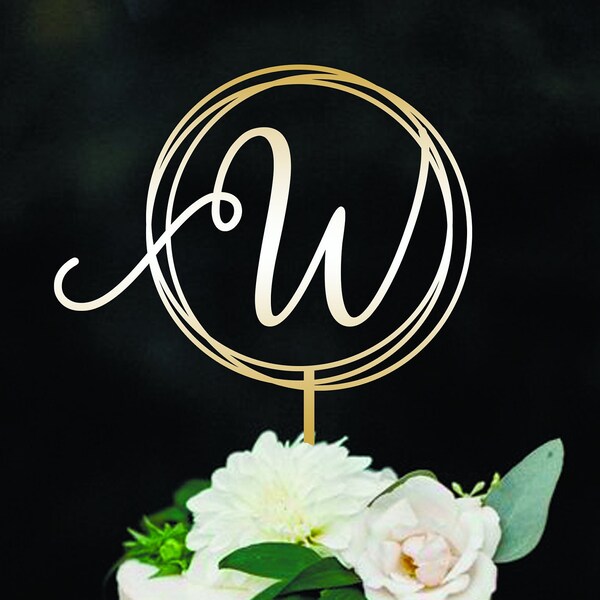 Letter W Cake Topper - Etsy