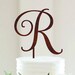 Wedding Cake Topper Letter R Cake Toppers for Wedding Rustic - Etsy