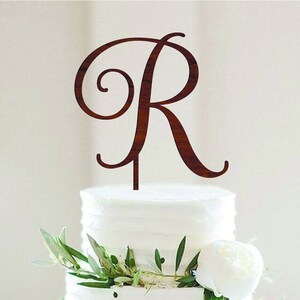 Wedding Cake Topper Letter R Cake Toppers for Wedding Rustic - Etsy