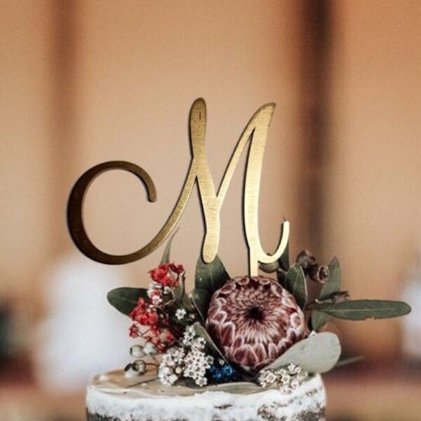 M Cake Topper - Etsy