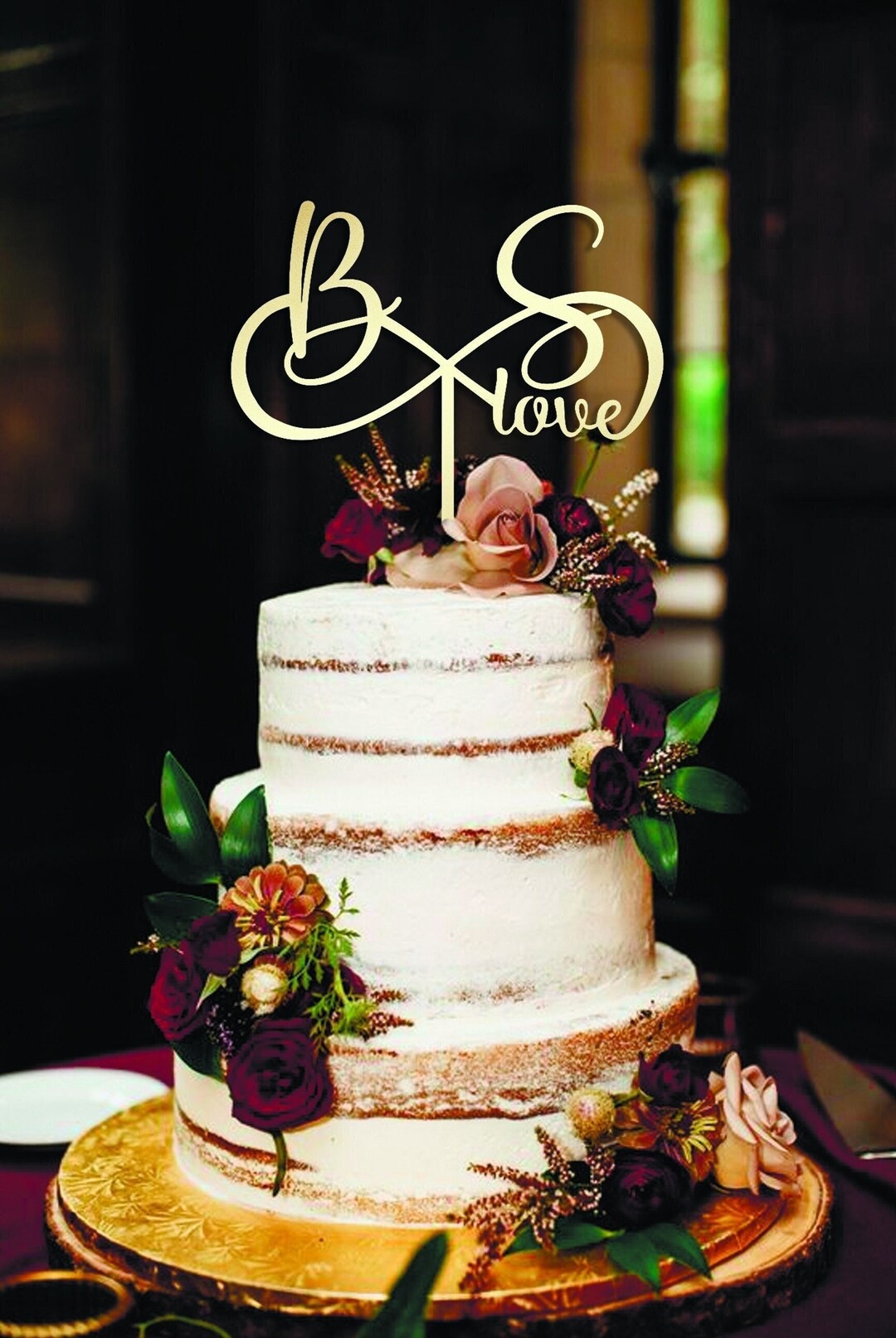 Infinity Cake Topper B Love Cake Topper Personalized Cake Topper for ...