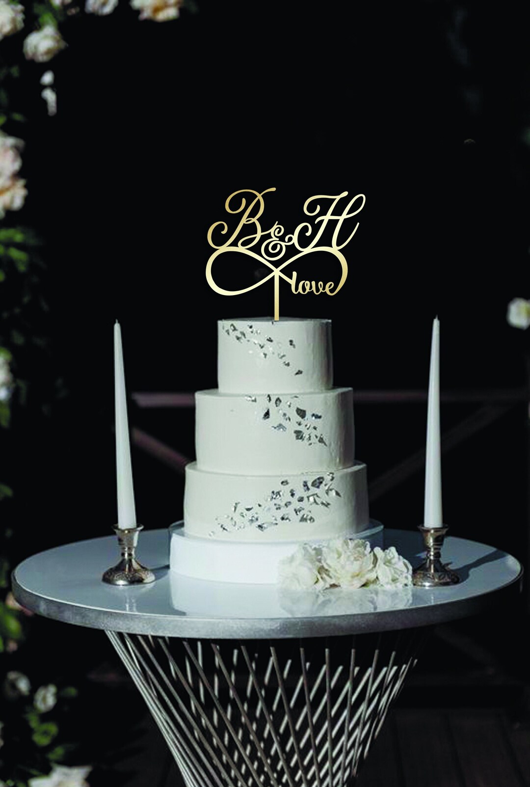 Cake Topper for Wedding Infinity Wedding Cake Topper Letter B ...