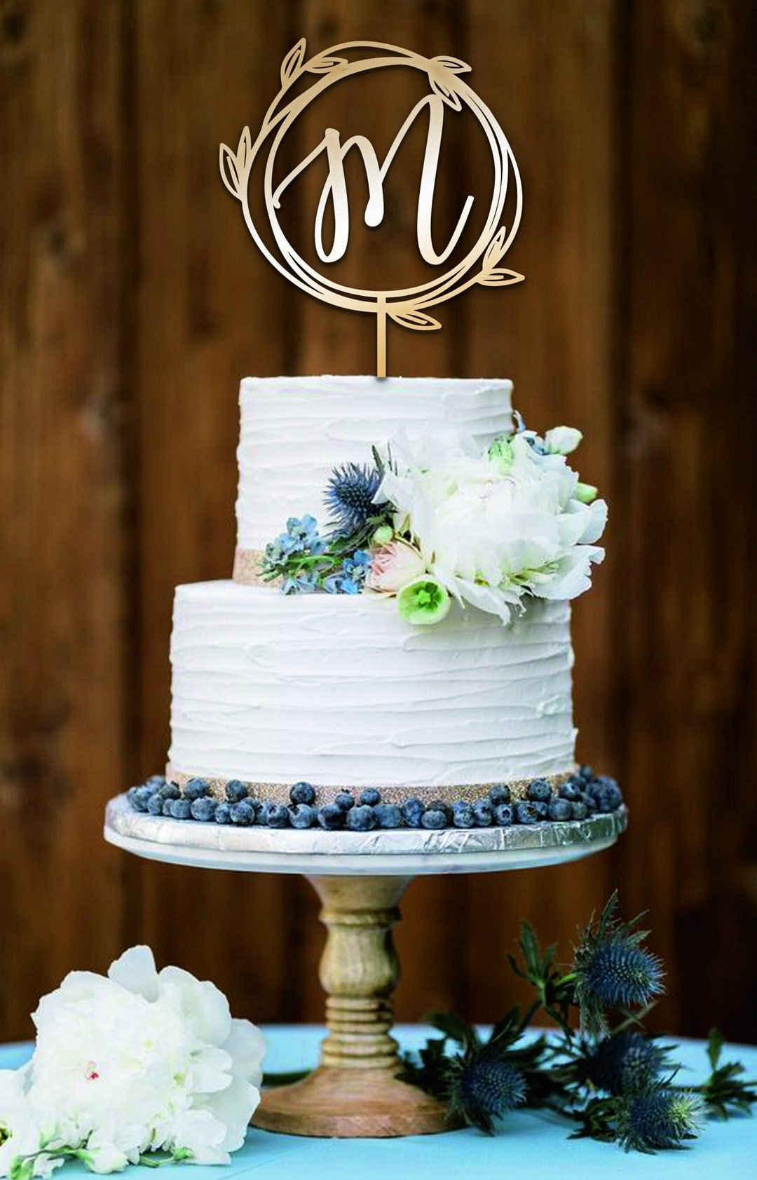 Personalised Wedding Cake Topper, Letter M Cake Toppers for Wedding ...