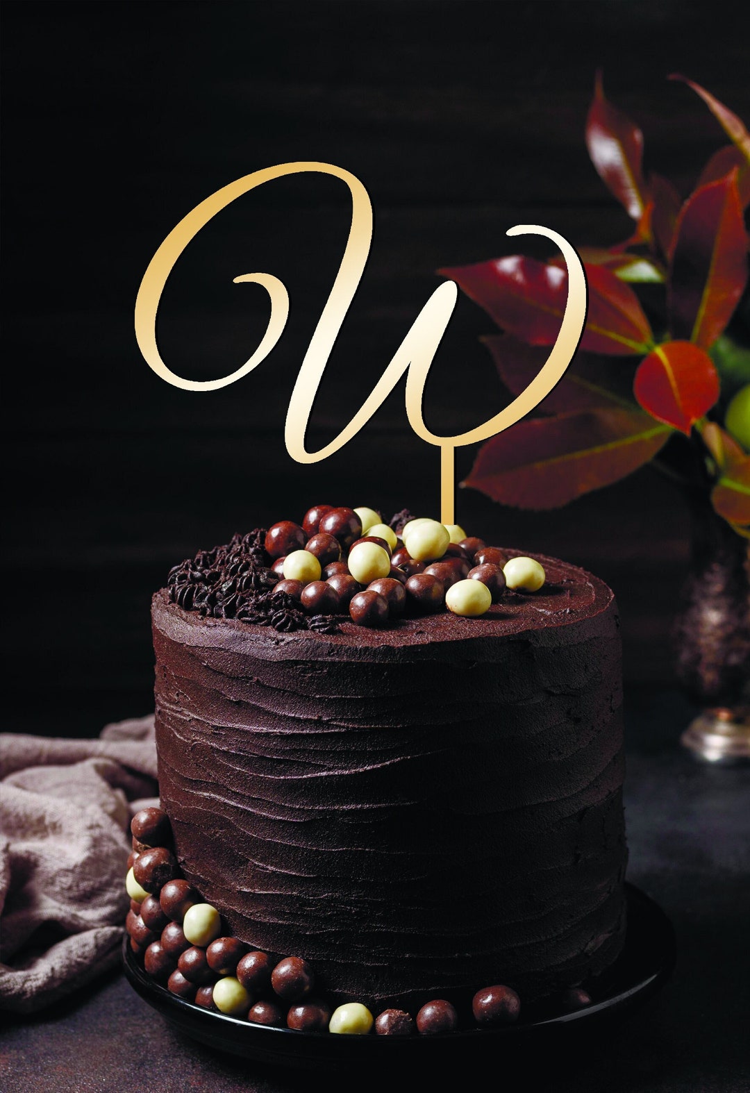 Monogram Wedding Cake Topper W Personalized Wedding Cake Topper Cake ...