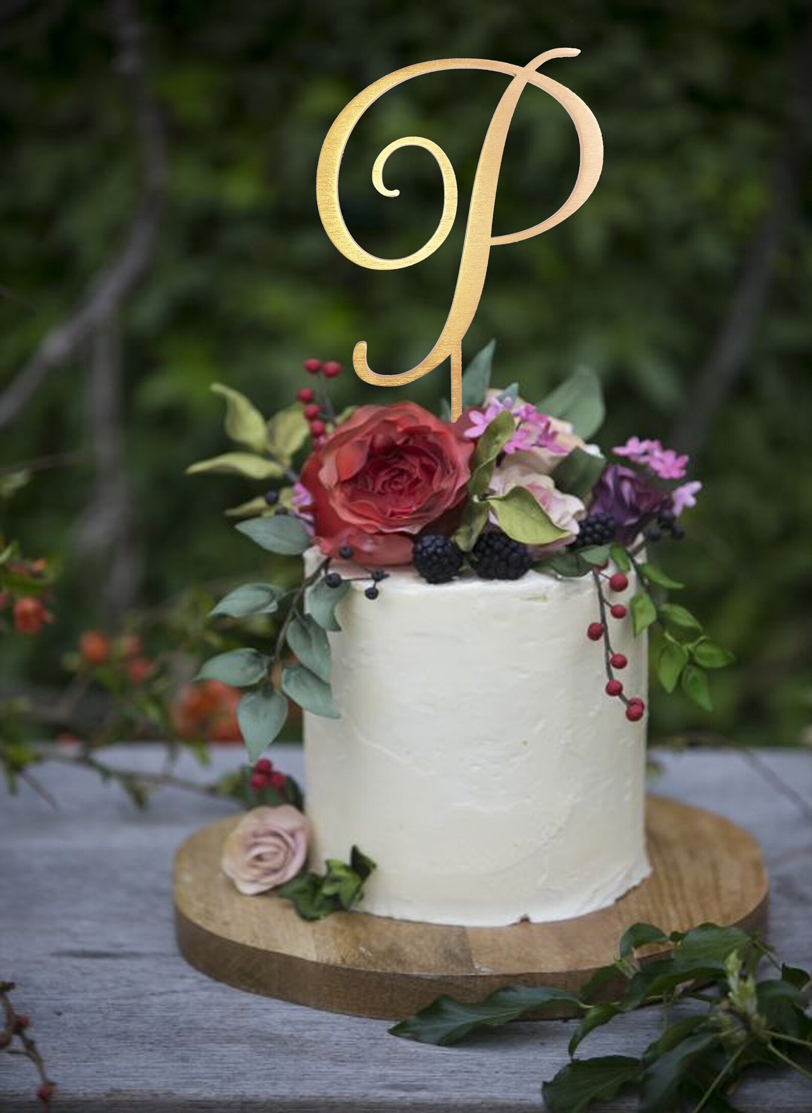 Wedding Cake Topper Letter R Cake Toppers for Wedding Rustic - Etsy