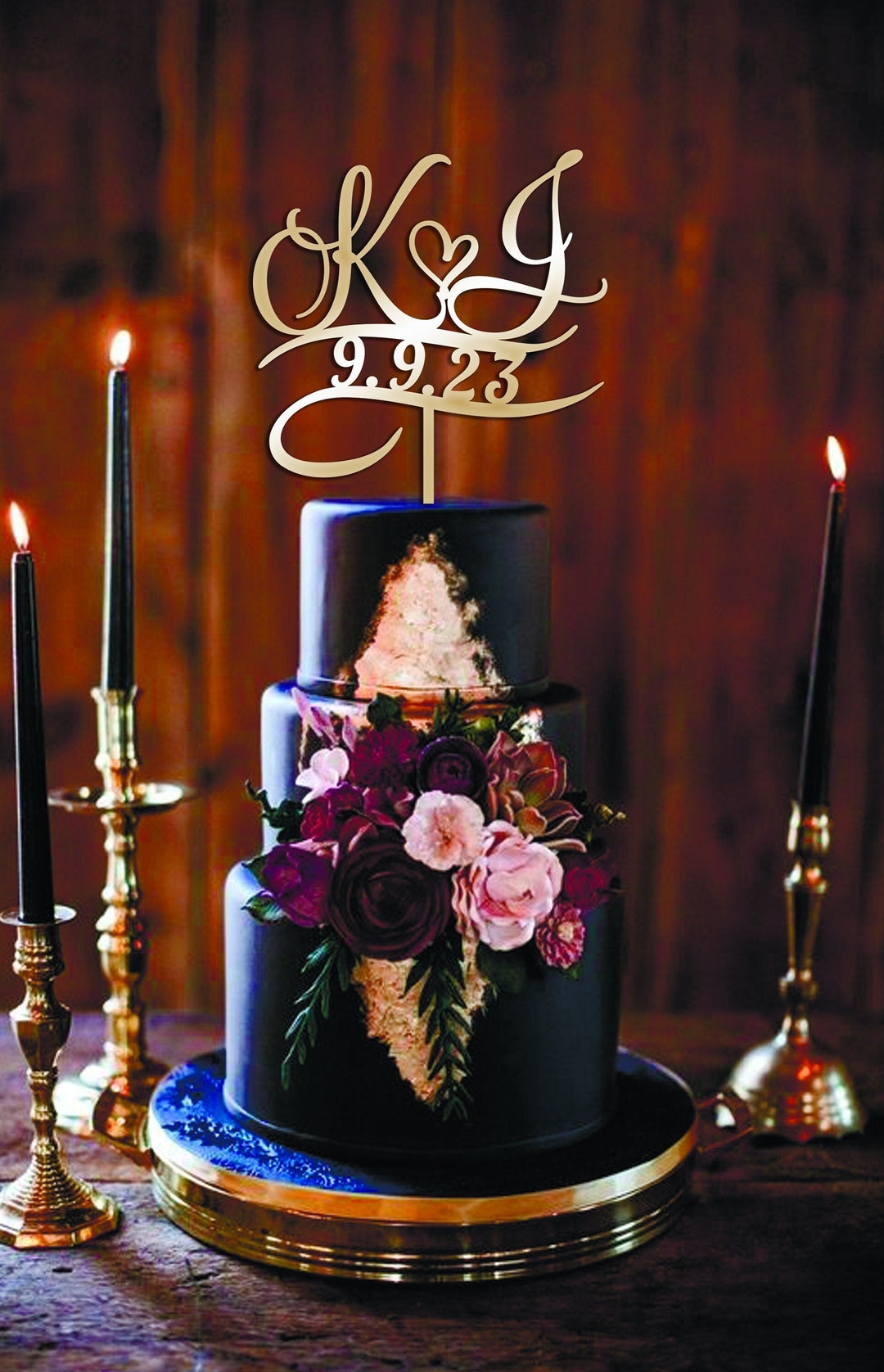 Monogram Wedding Cake Topper Personalized Wedding Cake Topper Cake ...