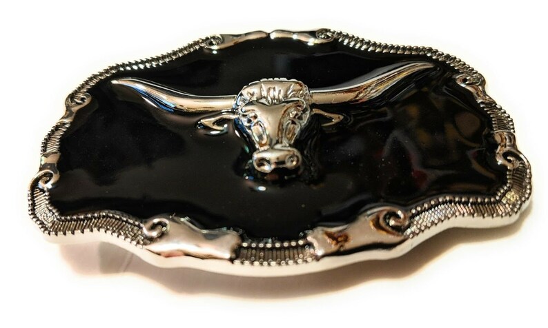 Beautiful Bull Western Belt Buckle Steer Cowboy Rodeo Buckle | Etsy