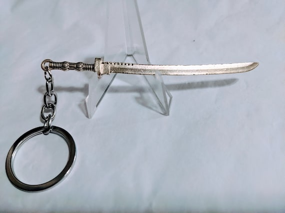 Samurai Sword Keychain Ant Silver Color Key Chain 4.1 Inch - Etsy