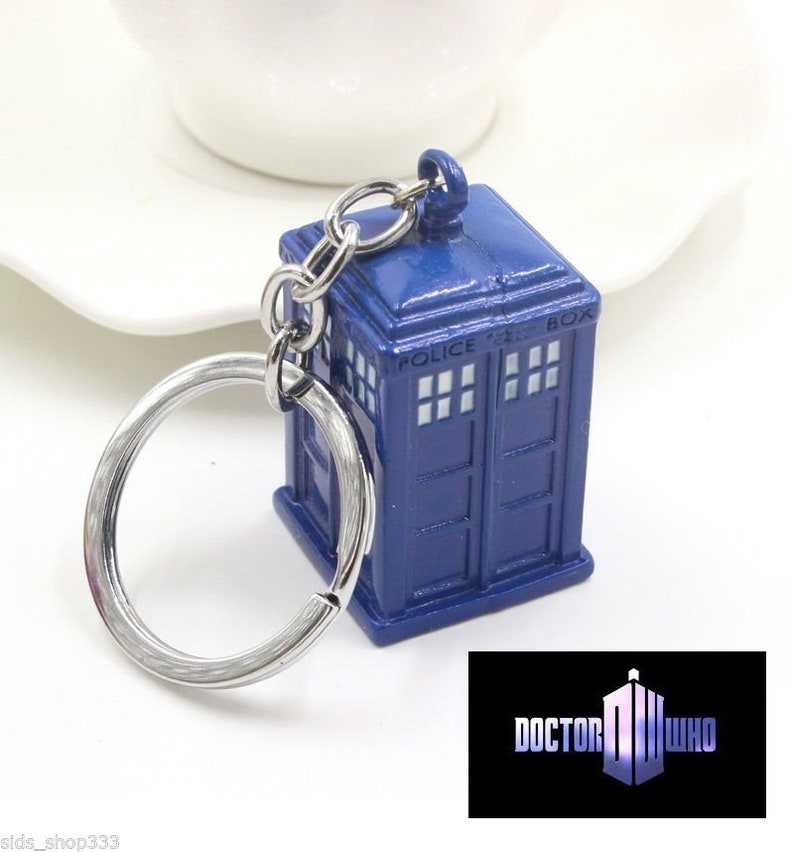 DOCTOR WHO TARDIS figurine keychain approx 1.74 inch tall 3d | Etsy