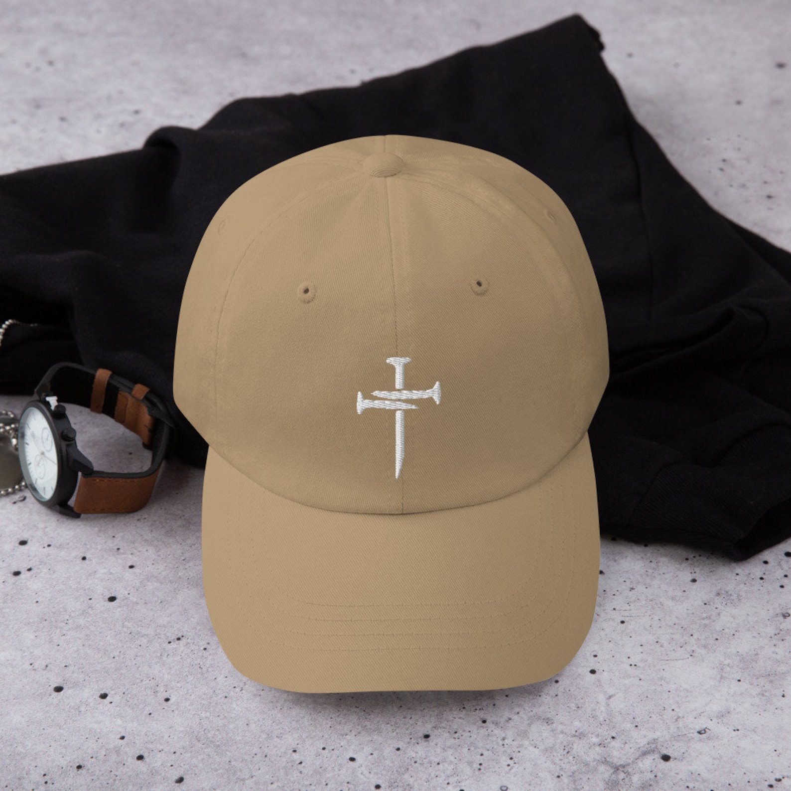 Nail Cross Embroidered Baseball / Classic Dad Hat - Etsy Canada
