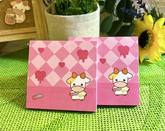 Lavender Cow Sticky Notes - Cute Stationery - Lavender Notepad - Moon ...