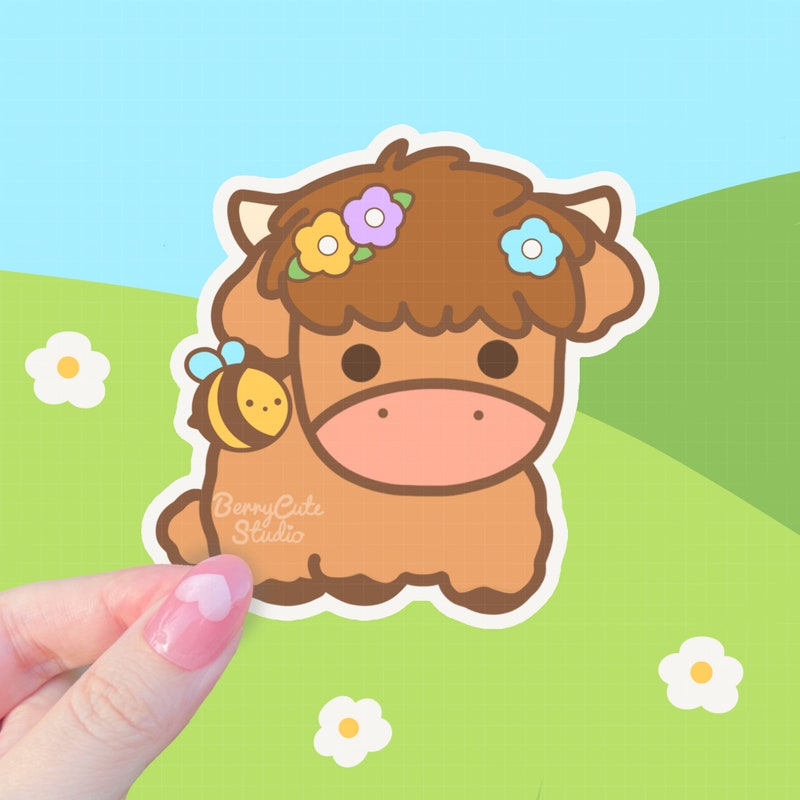 Cute Cow Stickers - Etsy