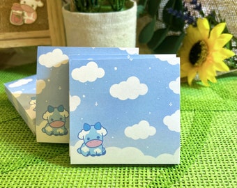 Lavender Cow Sticky Notes - Cute Stationery - Lavender Notepad - Moon ...