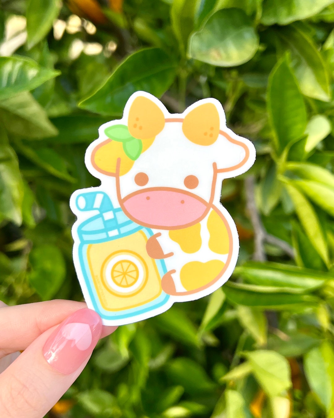 Lemon Cow Sticker, Cute Fruit Cow Sticker for Waterbottles - Etsy
