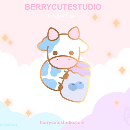 Lemon Cow Hard Enamel Pin Cute Pin Kawaii Pin Kawaii - Etsy