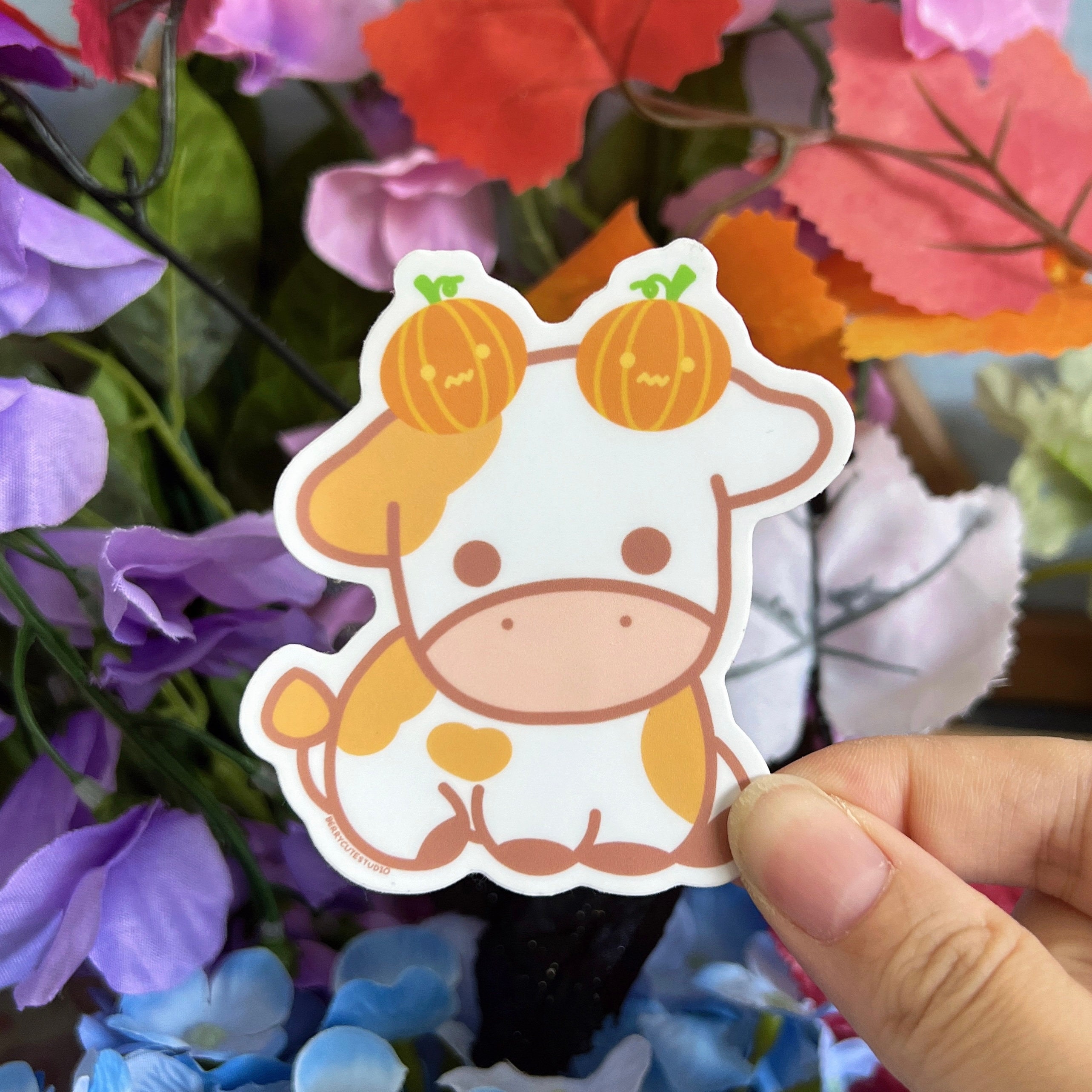 Spooky Cow Friends Sticker Set, Cute Cow Sticker, Halloween Stickers ...
