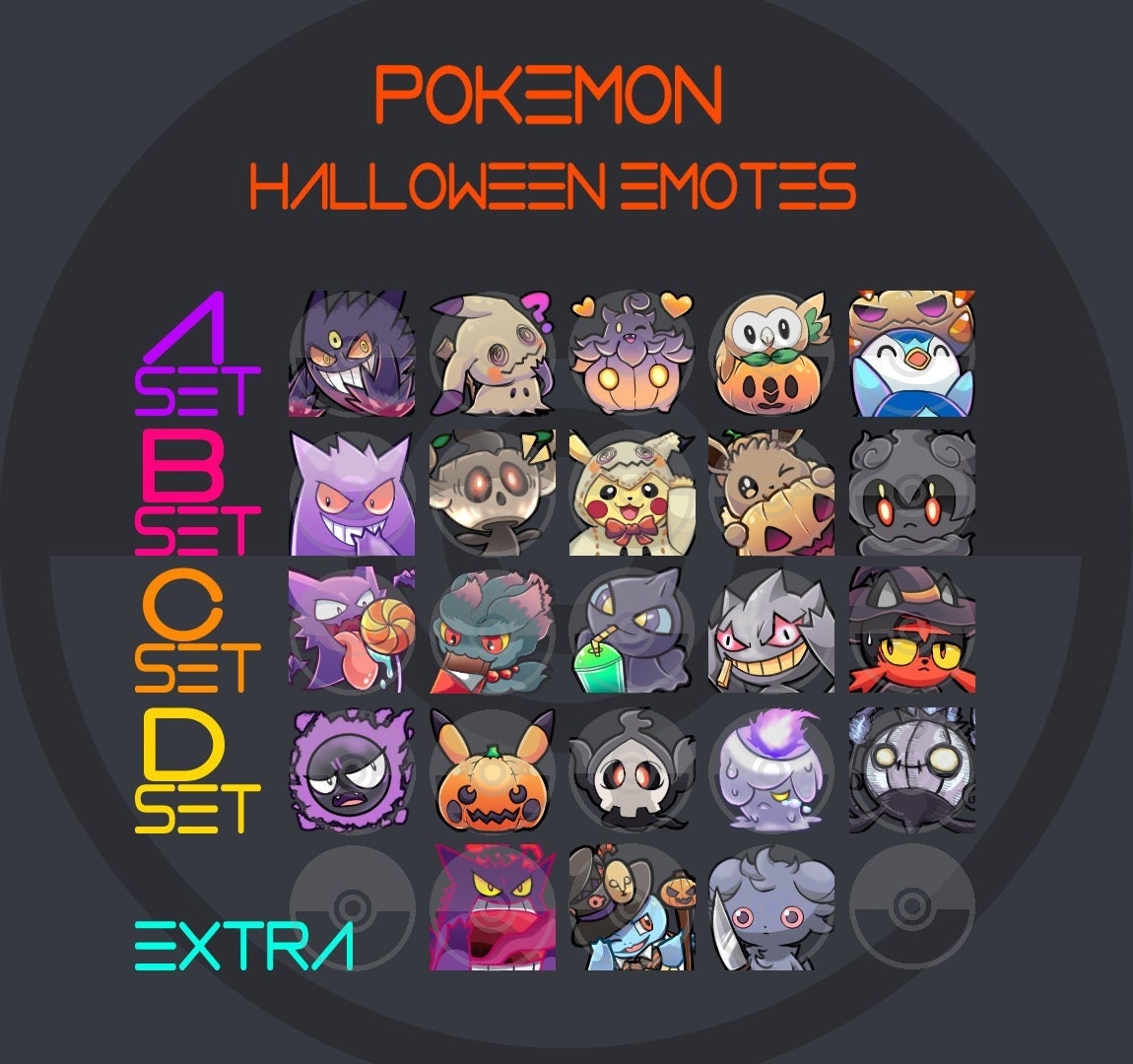 23 Ghost Pokemon Twitch Emotes | Discord Emotes | Anime Emotes | Emote ...