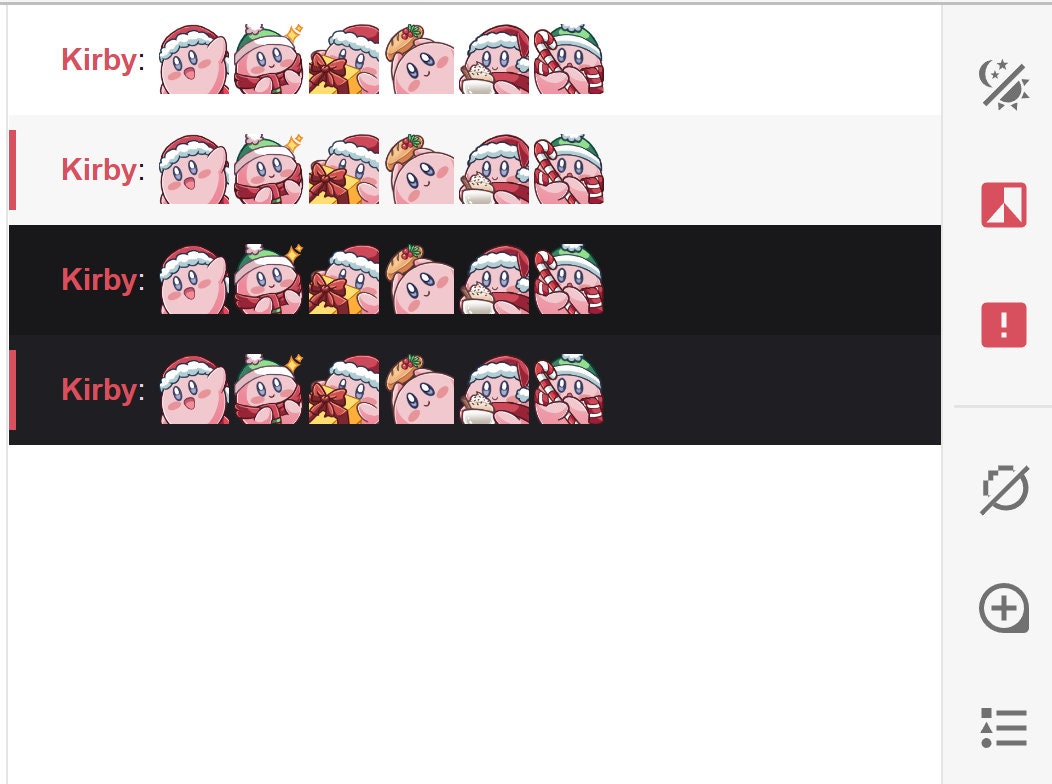 Kirby Holiday P2U Twitch Emotes, Discord Emotes, Christmas Emotes - Etsy