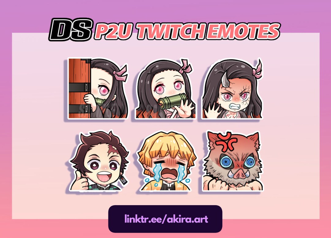 DS Anime Emotes | P2U Emote Set for Twitch and Discord | Demon Girl ...