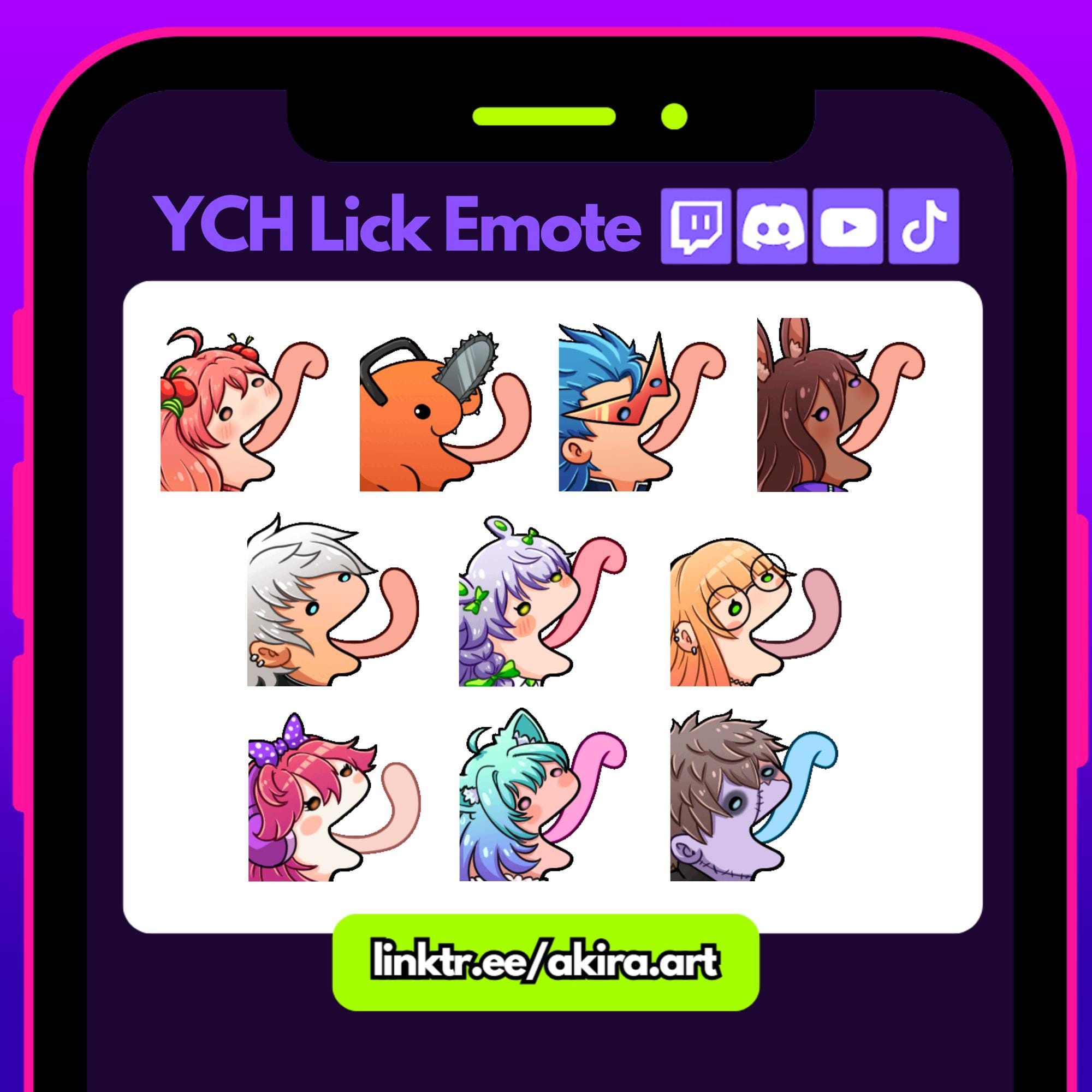 Animated Emote Lick YCH | Custom Animated Emotes | Licky Emotes ...