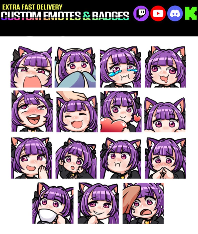 Twitch Emotes | Get Custom Handmade Emotes for Twitch and Discord ...
