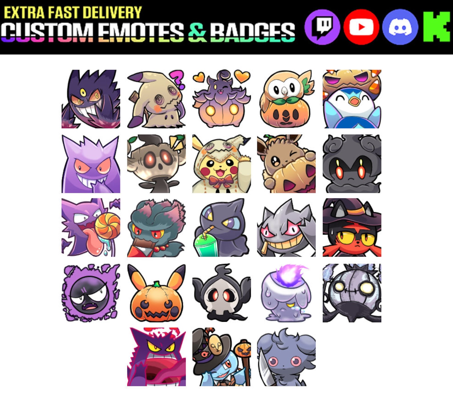 Twitch Emotes | Get Custom Handmade Emotes for Twitch and Discord ...