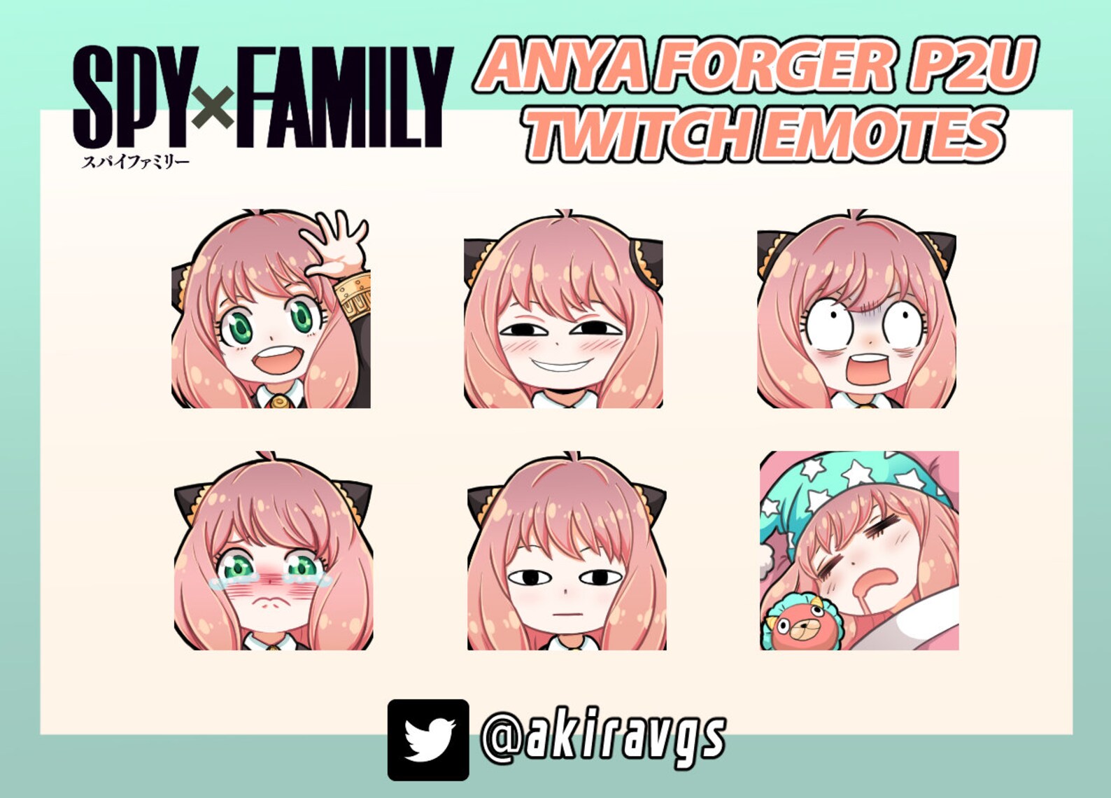 Anya Forger SPY X FAMILY Twitch Emotes Discord Emotes - Etsy