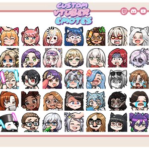 Custom Vtuber Twitch Emotes | Youtube Emotes | Discord Emotes | Tiktok ...
