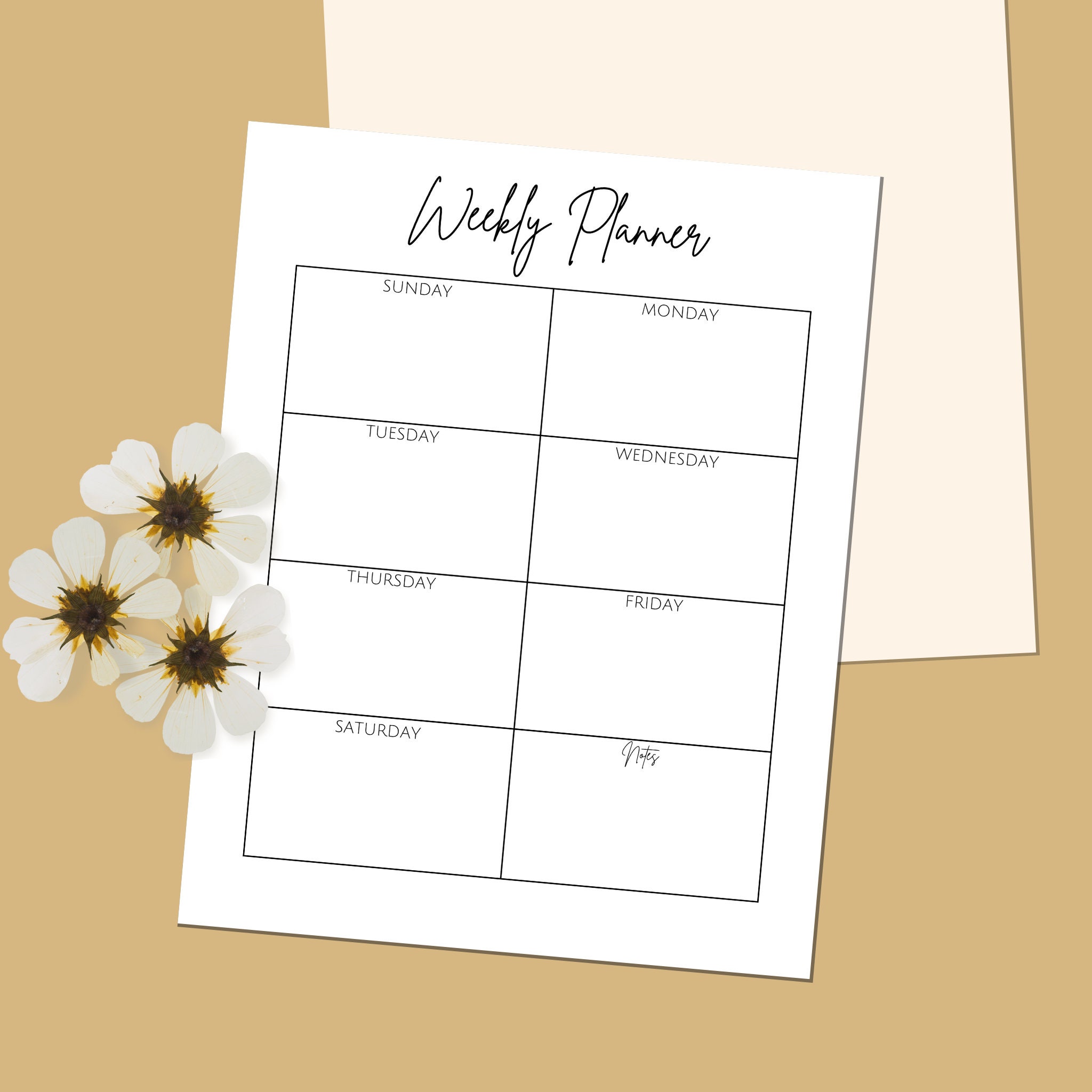 Printable Weekly Planner - Instant Download - Organize Your Week With ...
