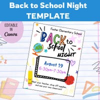 Back to School Ready Confetti Printable Tag, First Day of School, Night ...