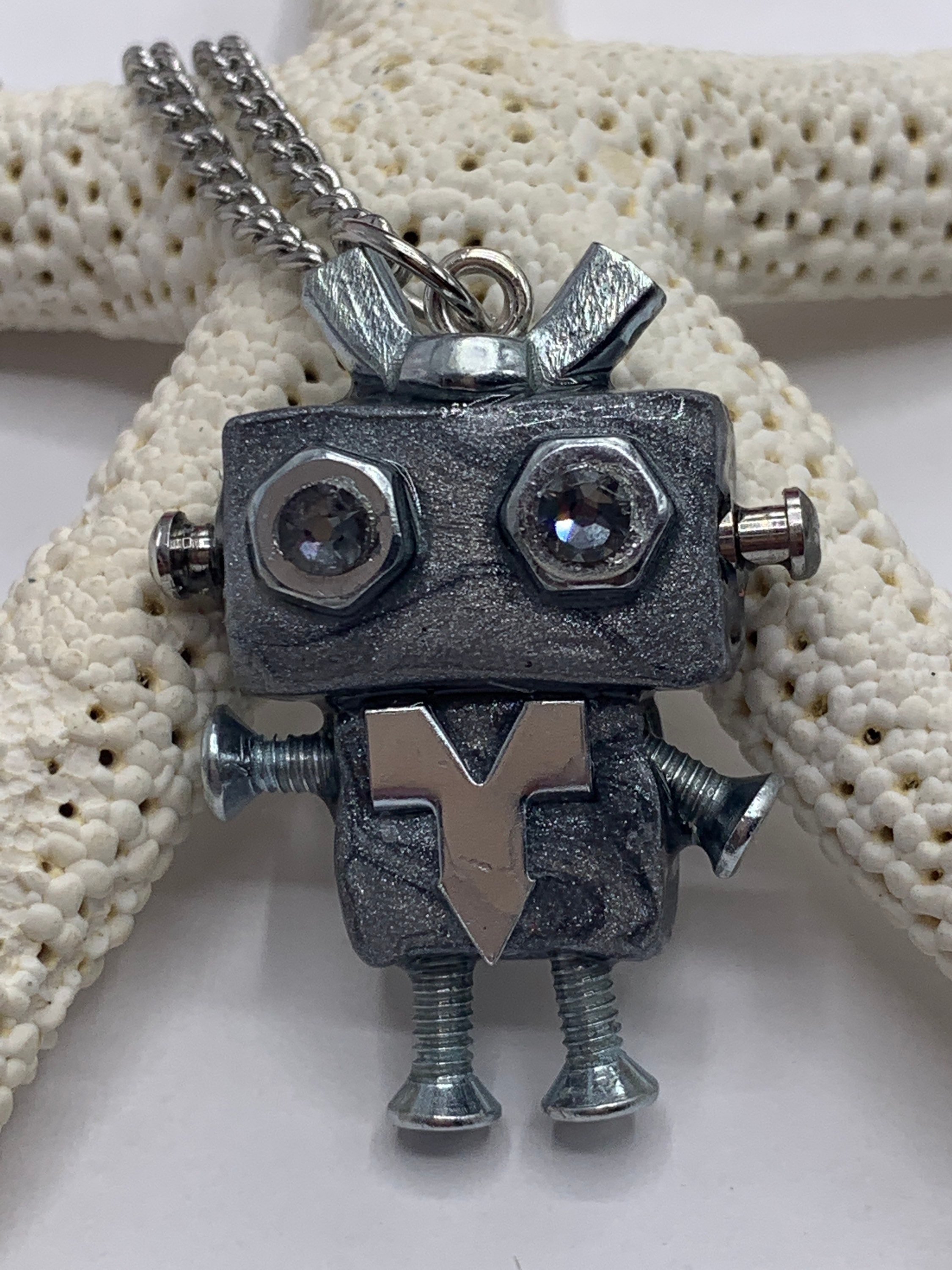 Robot necklace Sci Fi Necklace Fantasy Pendant geek | Etsy