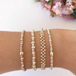 Dorica Bracelet: Gold Silver Rose Gold Mesh, Adjustable Women's Jewelry ...