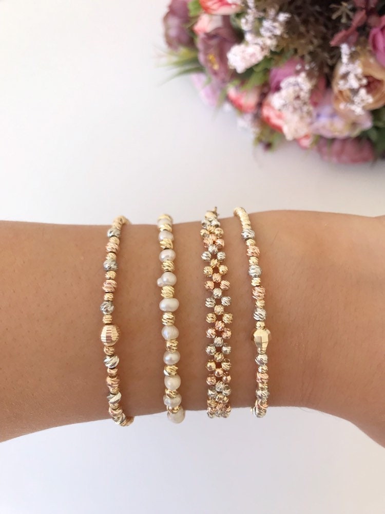 Dorica Bracelet: Gold Silver Rose Gold Mesh, Adjustable Women's Jewelry ...