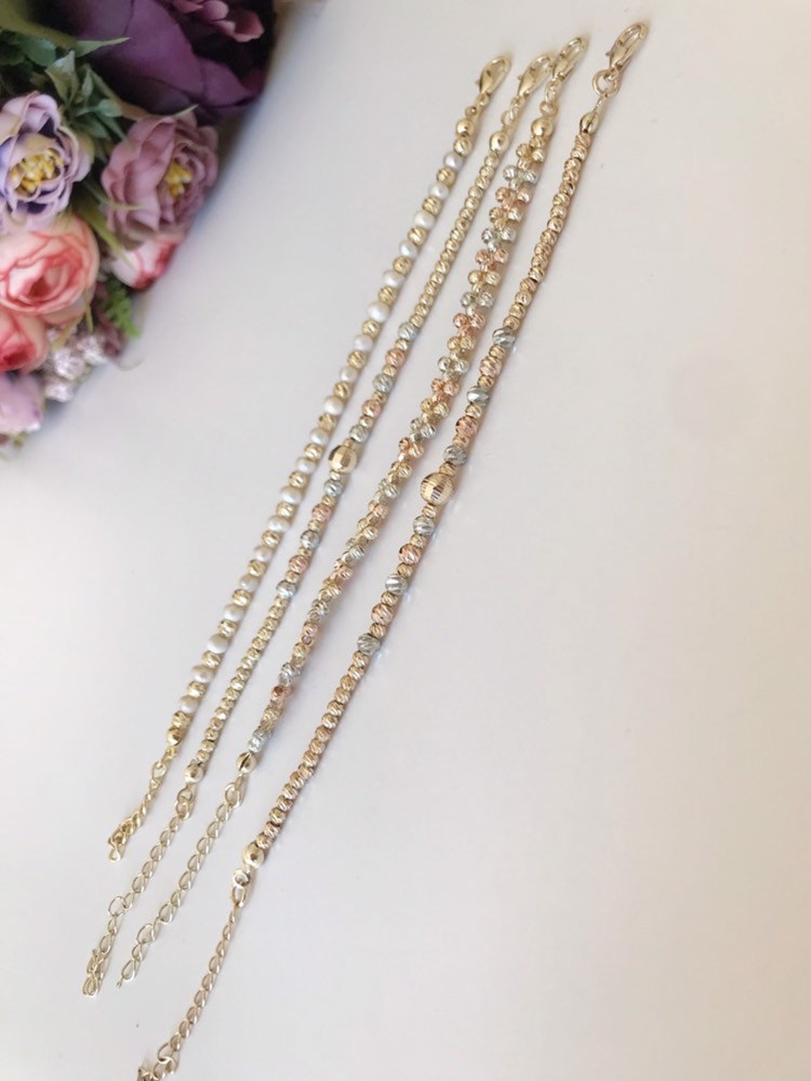 Dorica Bracelet: Gold Silver Rose Gold Mesh, Adjustable Women's Jewelry ...