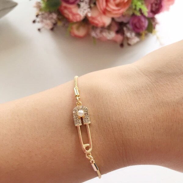 Safety Pin Bangle - Etsy