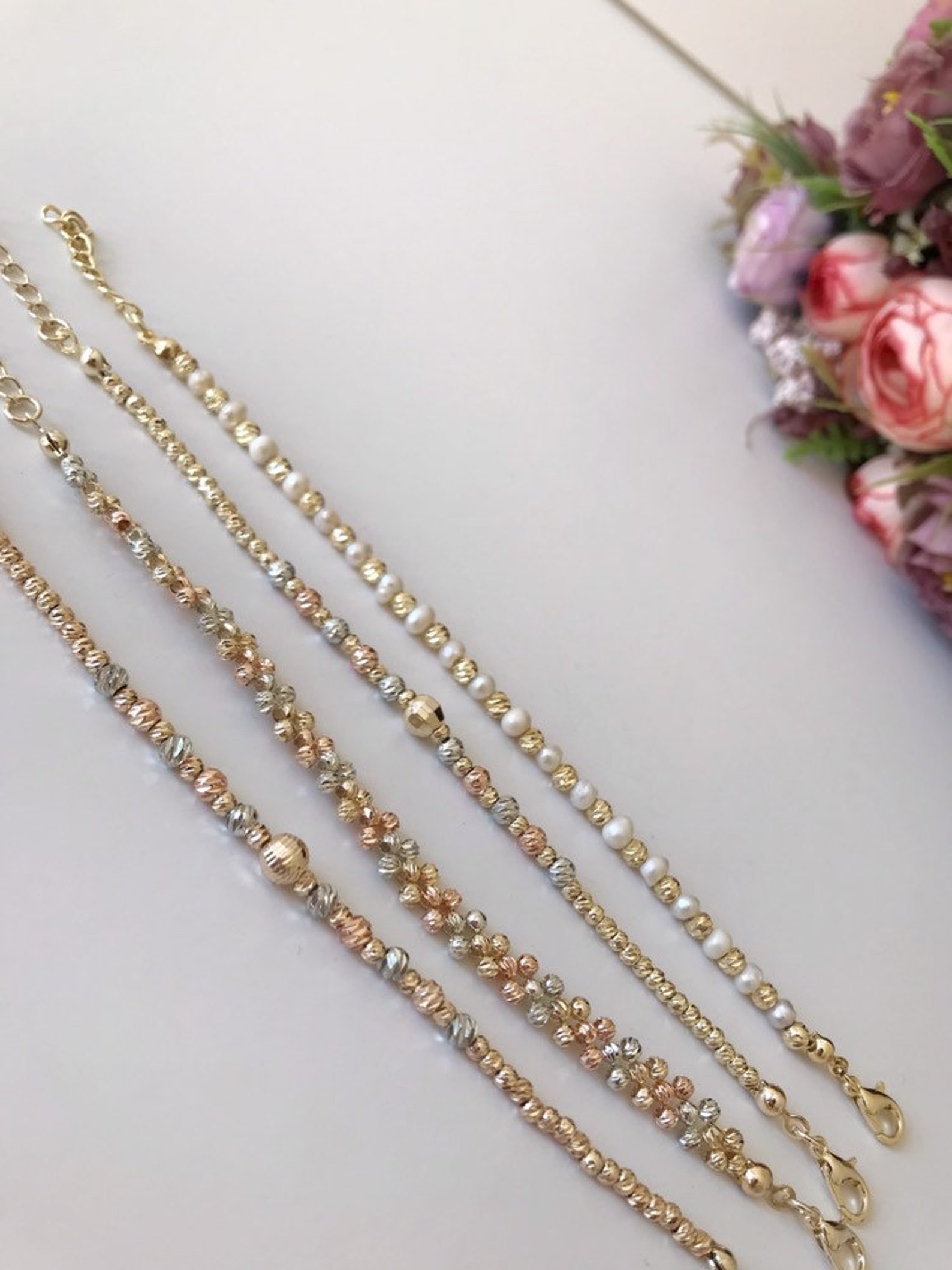 Dorica Bracelet: Gold Silver Rose Gold Mesh, Adjustable Women's Jewelry ...