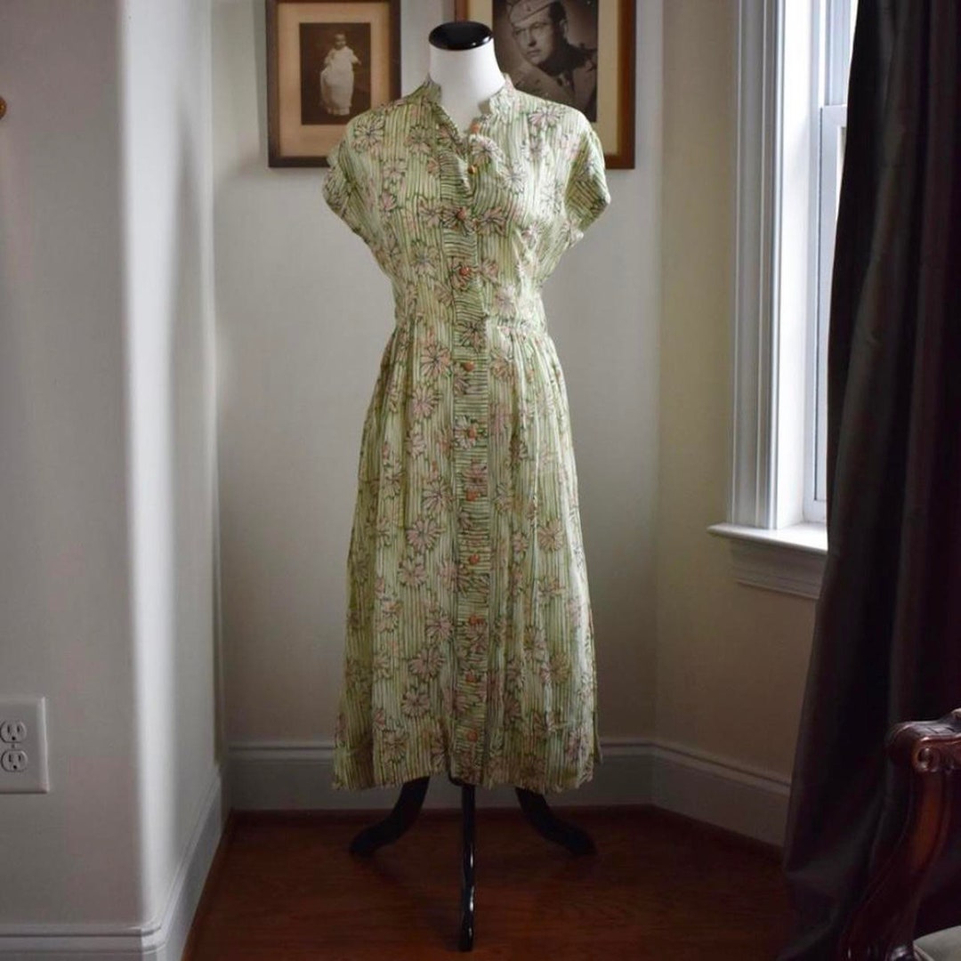 1950s Floral Day Dress - Etsy