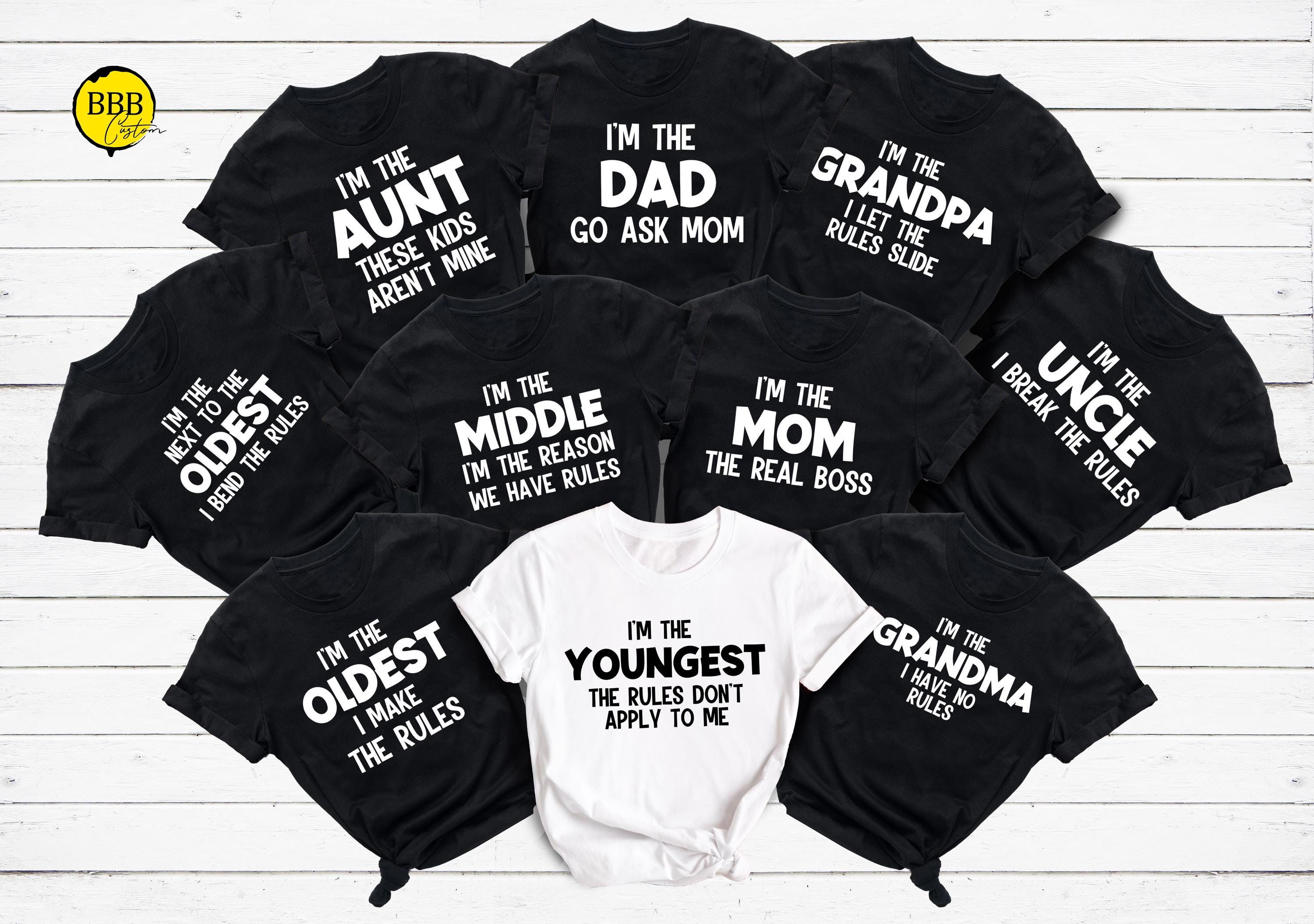 Funny Family Rules Matching Shirts: Sibling Squad Tees - Etsy