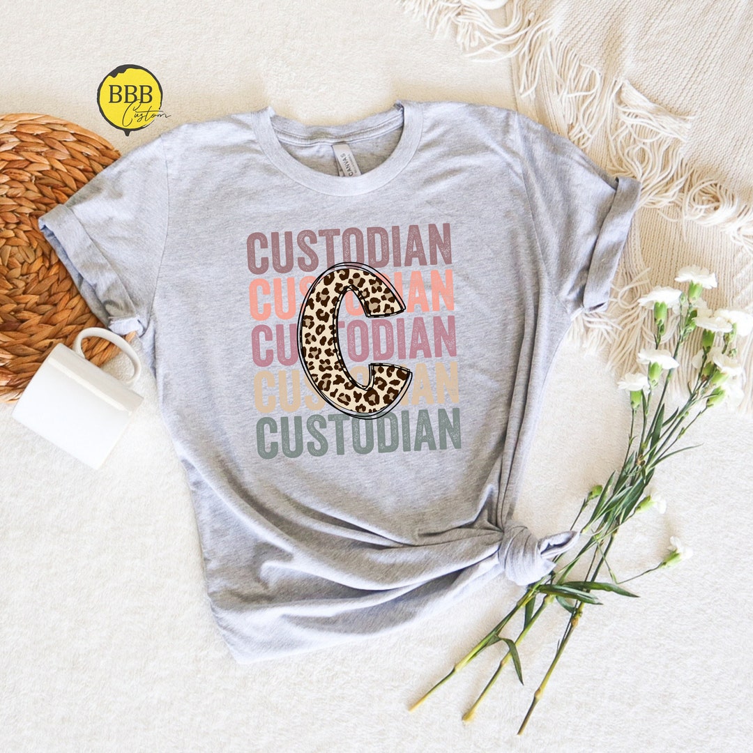 Custodian Shirt, Leopard Shirt, Cheetah T-shirt, School T-shirts ...