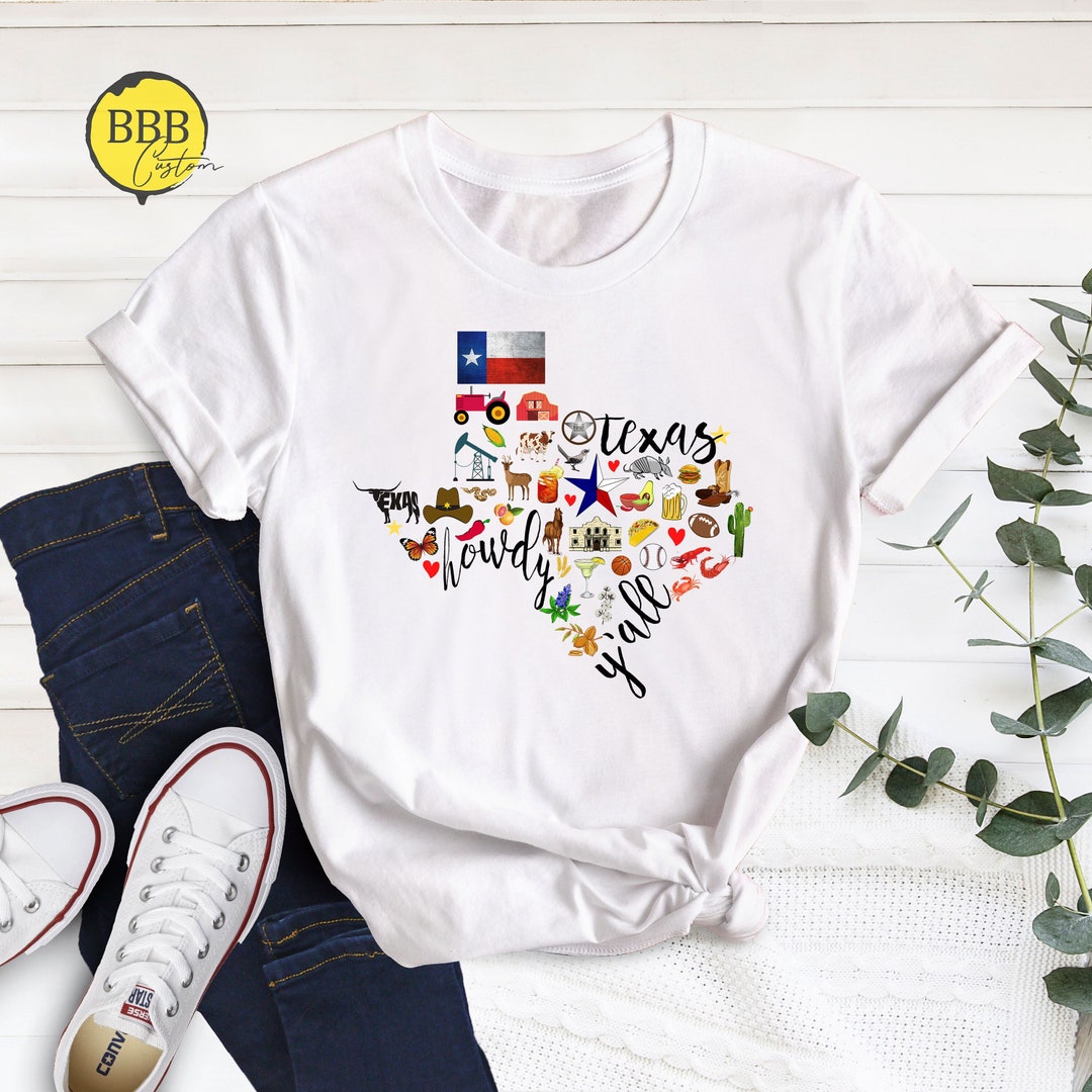 Texas Map Shirt: State Pride Tee, Western Gift - Etsy