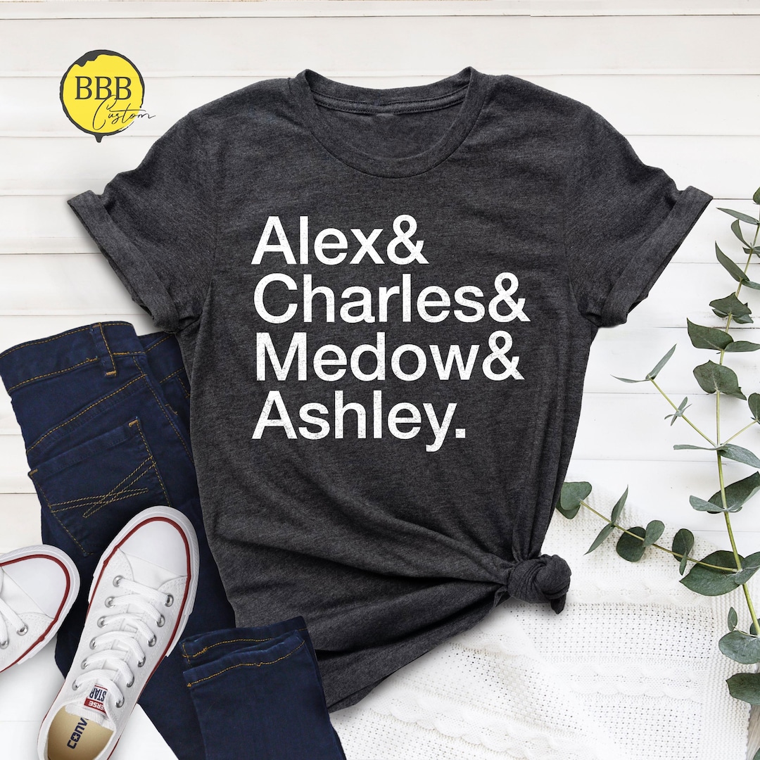 Custom Name List T-shirt, Personalized Names Tee, Your Text Gift - Etsy