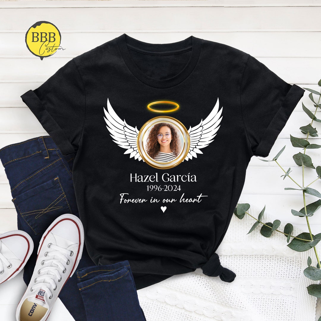 Personalized Funeral Photo Shirt,custom Memorial Photo Shirt,rest in ...