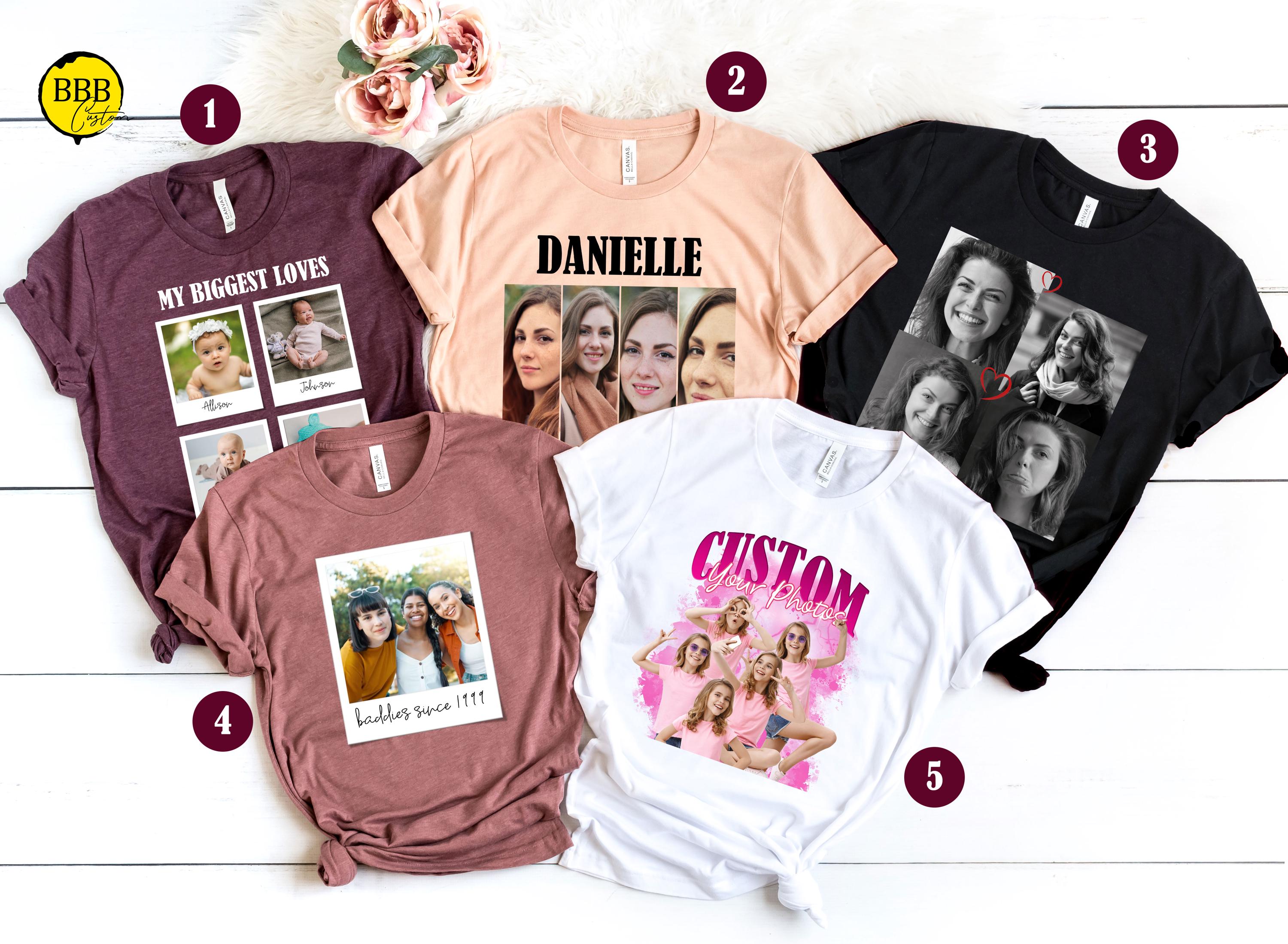 Personalized Photo T-shirt: Custom Picture Print Tee, Birthday Gift - Etsy