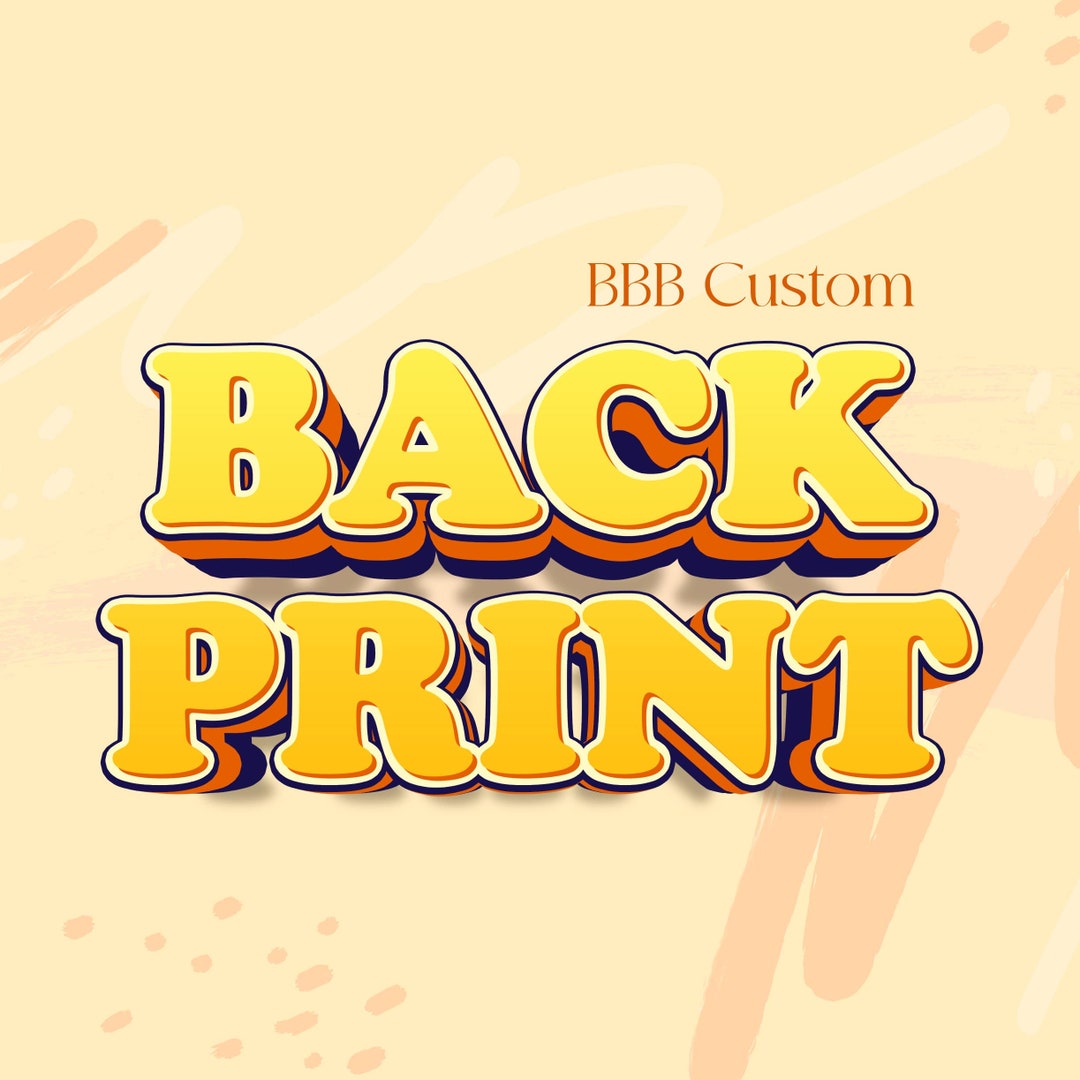 Back Design Printing - Etsy